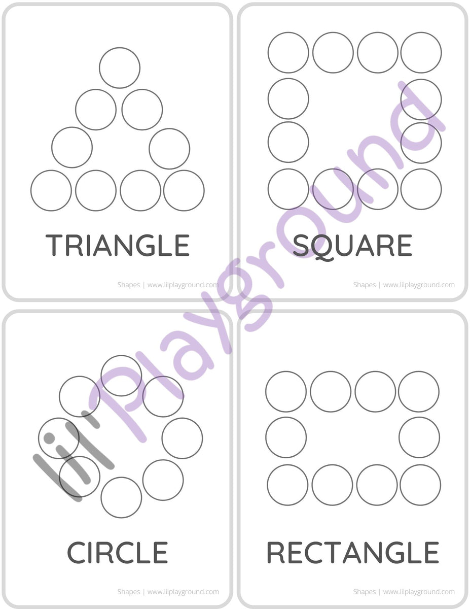 Basic Shapes Loose Parts Matching Template Cards PDF – Lil'Playground